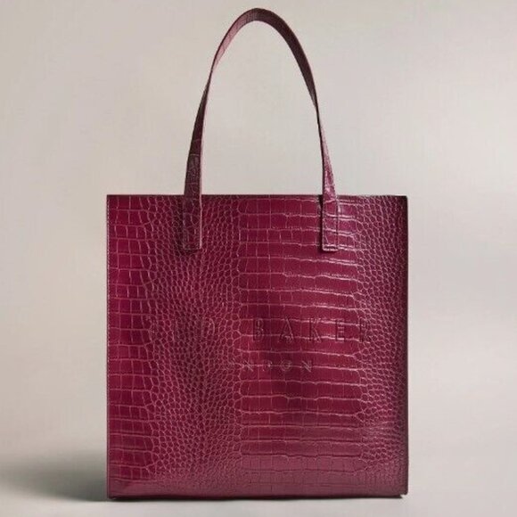 Ted Baker London | Bags | New Ted Baker London Croccon Purple Faux Croc ...
